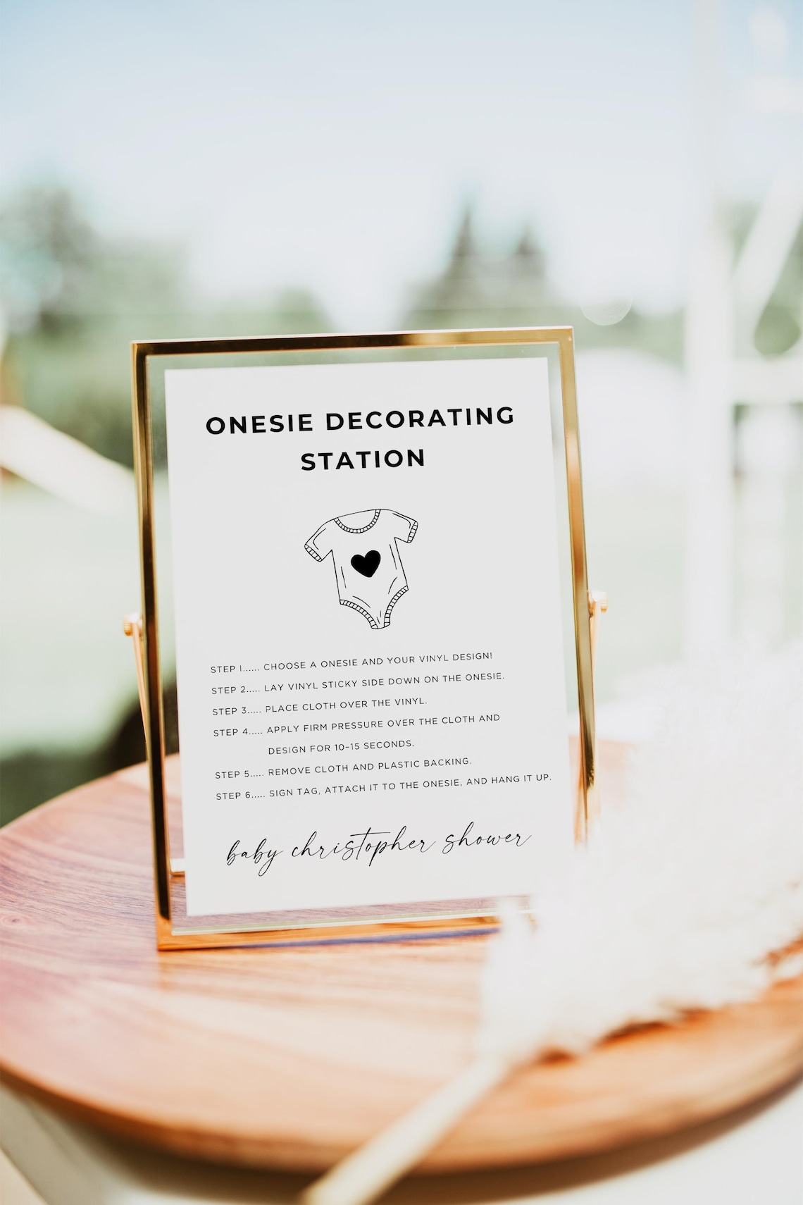 PRINTED + SHIPPED Onesie Decorating Station Sign, Decorate a Onesie ...