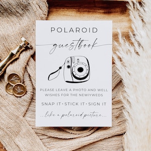 Polaroid Camera Guest Book Sign, Instax 12 Guest Book Sign, Wedding ...