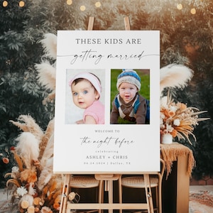 The Night Before Welcome Sign With Photo, These Kids Are Getting ...