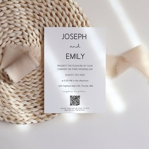 Wedding Invite Template With QR Code QR Code Invitation Wedding ...