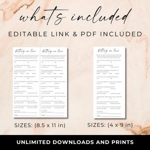 Wedding Prop Bet Sheet, Wedding Place Your Bets, Fun Reception Game ...