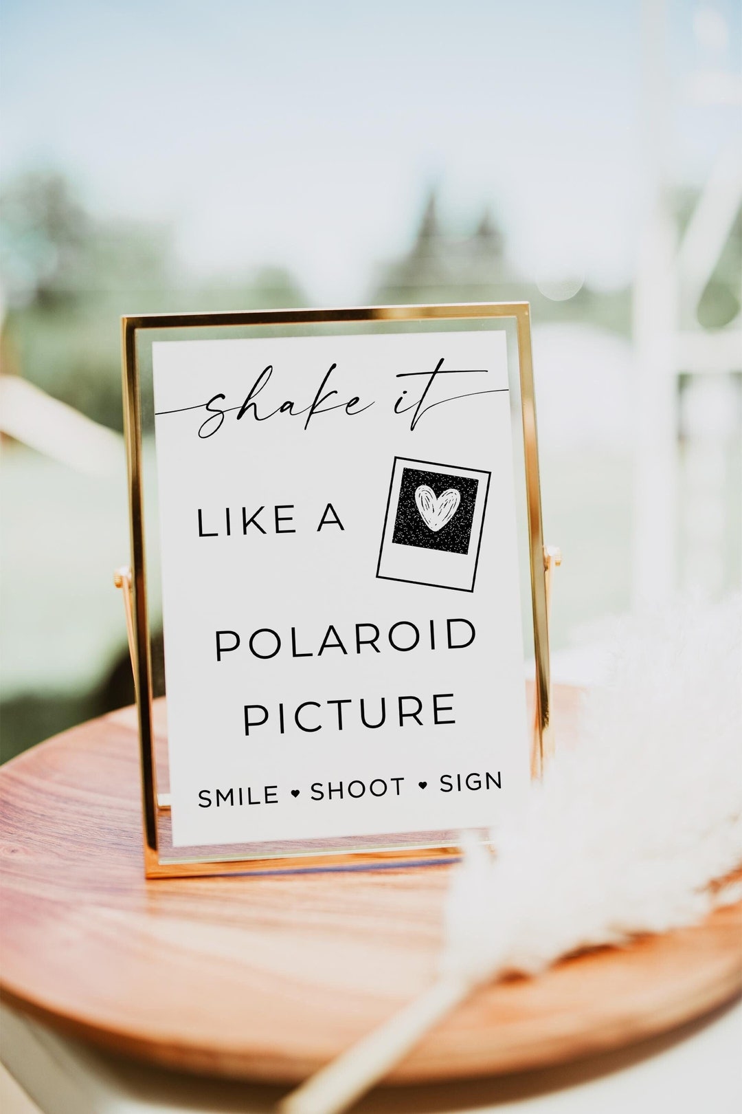 Shake It Like A Polaroid Picture Sign, Minimalist Polaroid Photo ...