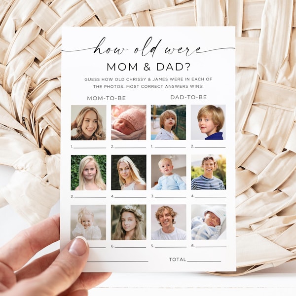 Guess the Baby Photo Game Template - Etsy UK
