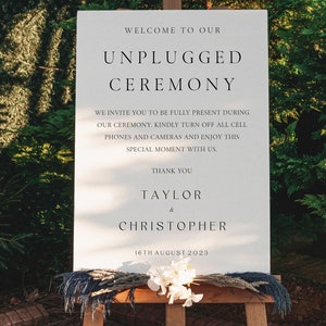 Unplugged Ceremony Sign Printable, Unplugged Wedding Sign, Wedding ...