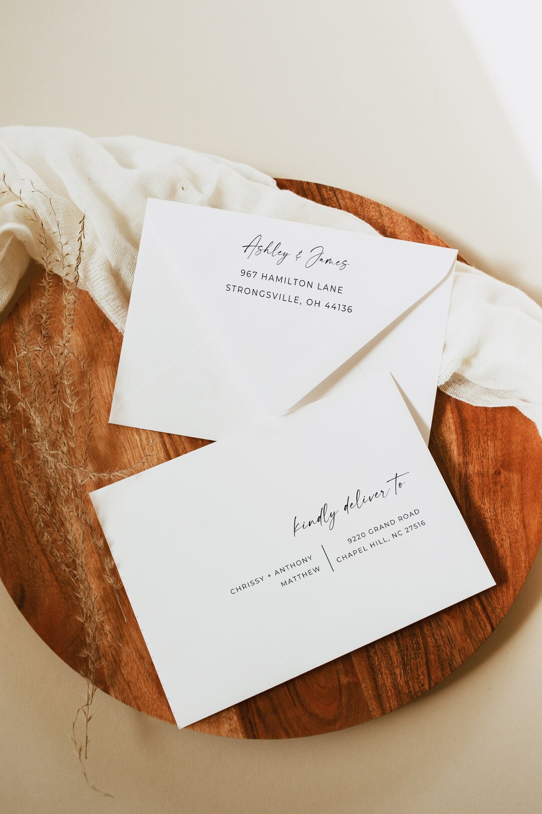 Envelope Template Modern, Printable Minimalist Address Envelope ...