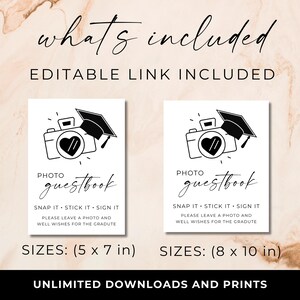 Photo Guestbook Sign for Graduation Party, Photo Sign Our Guestbook ...