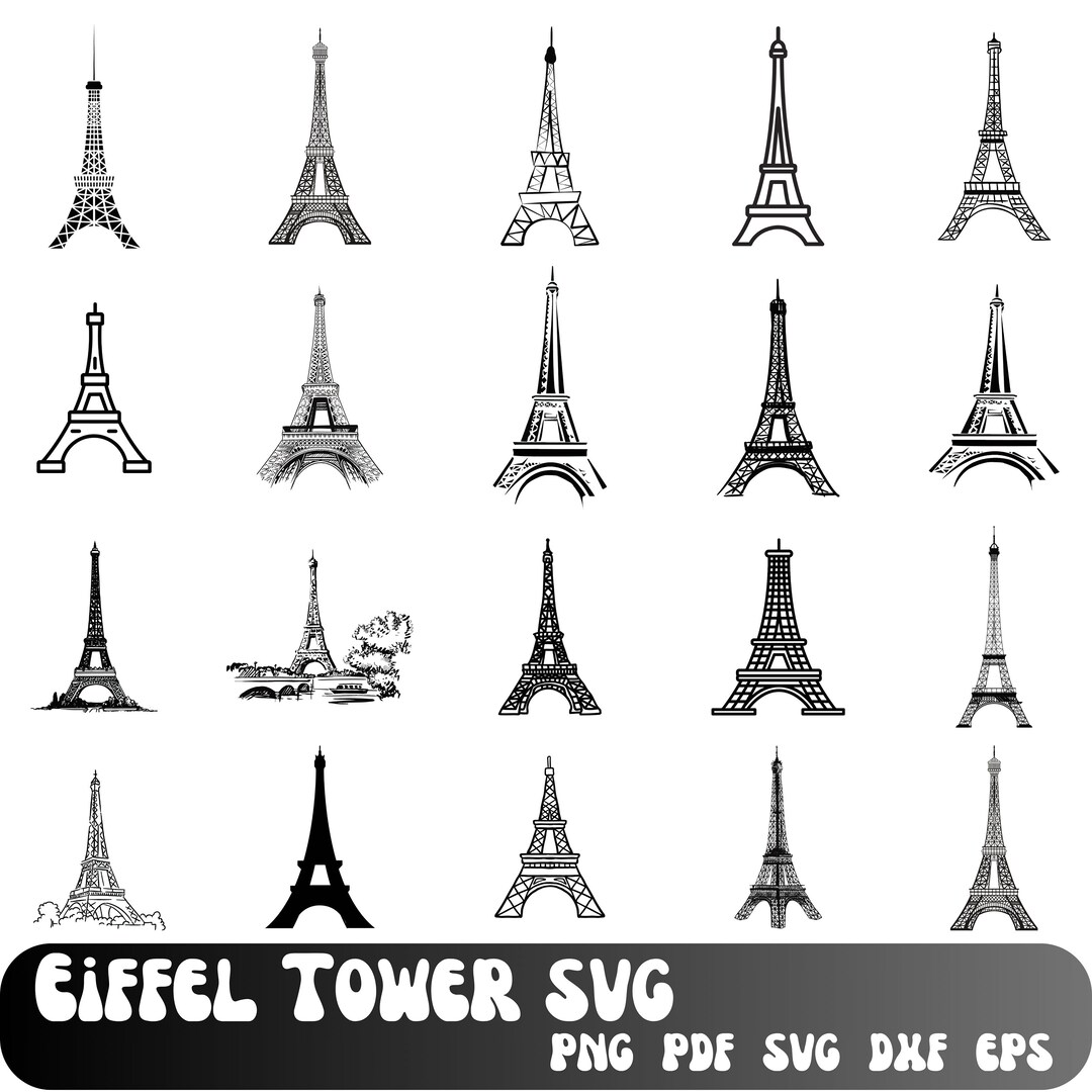 Eiffel Tower SVG, Paris SVG, Landmark SVG, Travel Svg, Eiffel Tower ...