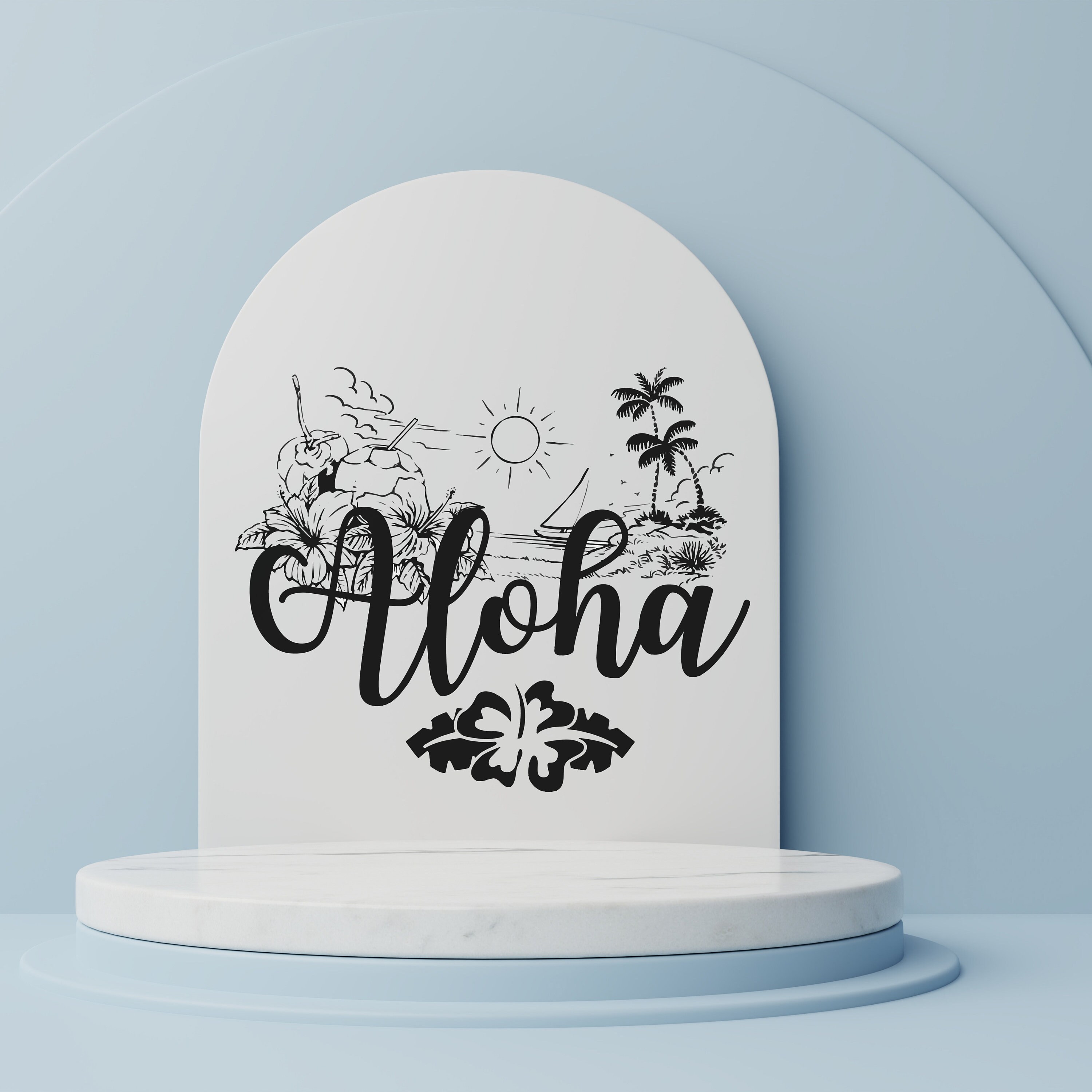 Aloha Svg, Aloha Png, Hawaii Svg, Hibiscus Svg, Aloha Summer, Aloha ...