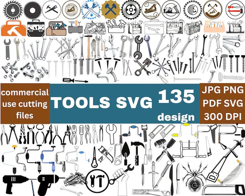 Tools Svg, Tool Svg Bundle, Mechanic Tools Png, Toolbox Svg, Wrench Svg ...