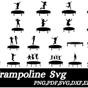 Trampoline Svg, Trampolinens Svg, Tramp Svg, Jump, Jumping, SVG, Pdf ...