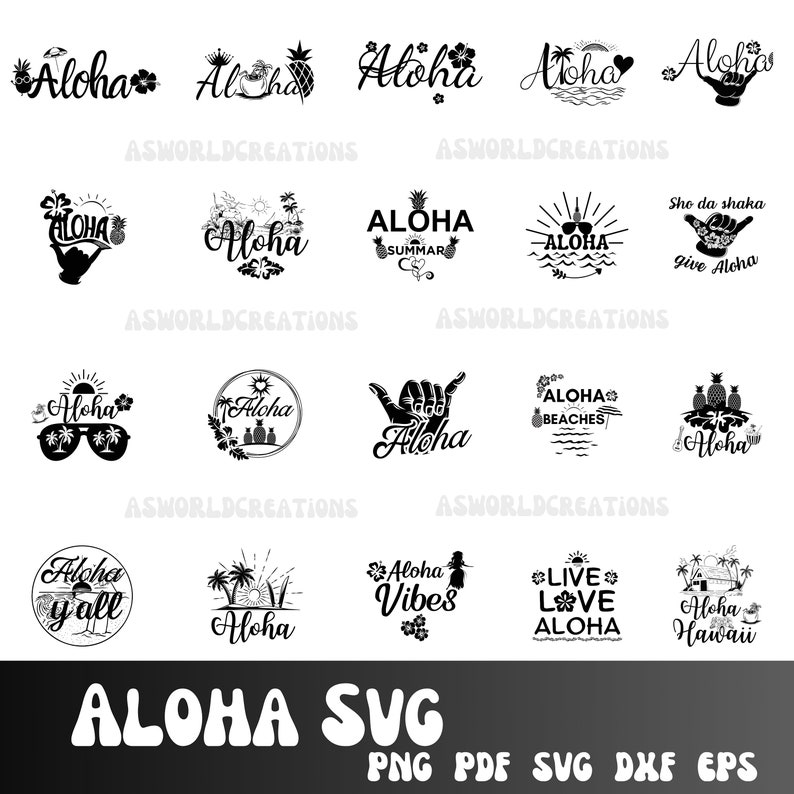 Aloha Svg, Aloha Png, Hawaii Svg, Hibiscus Svg, Aloha Summer, Aloha ...