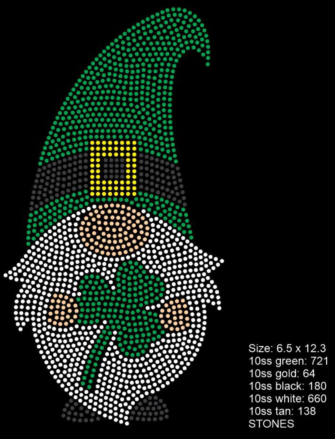 Leprechaun Rhinestone Design SVG | St Patrick’s Day Bling Template - Etsy