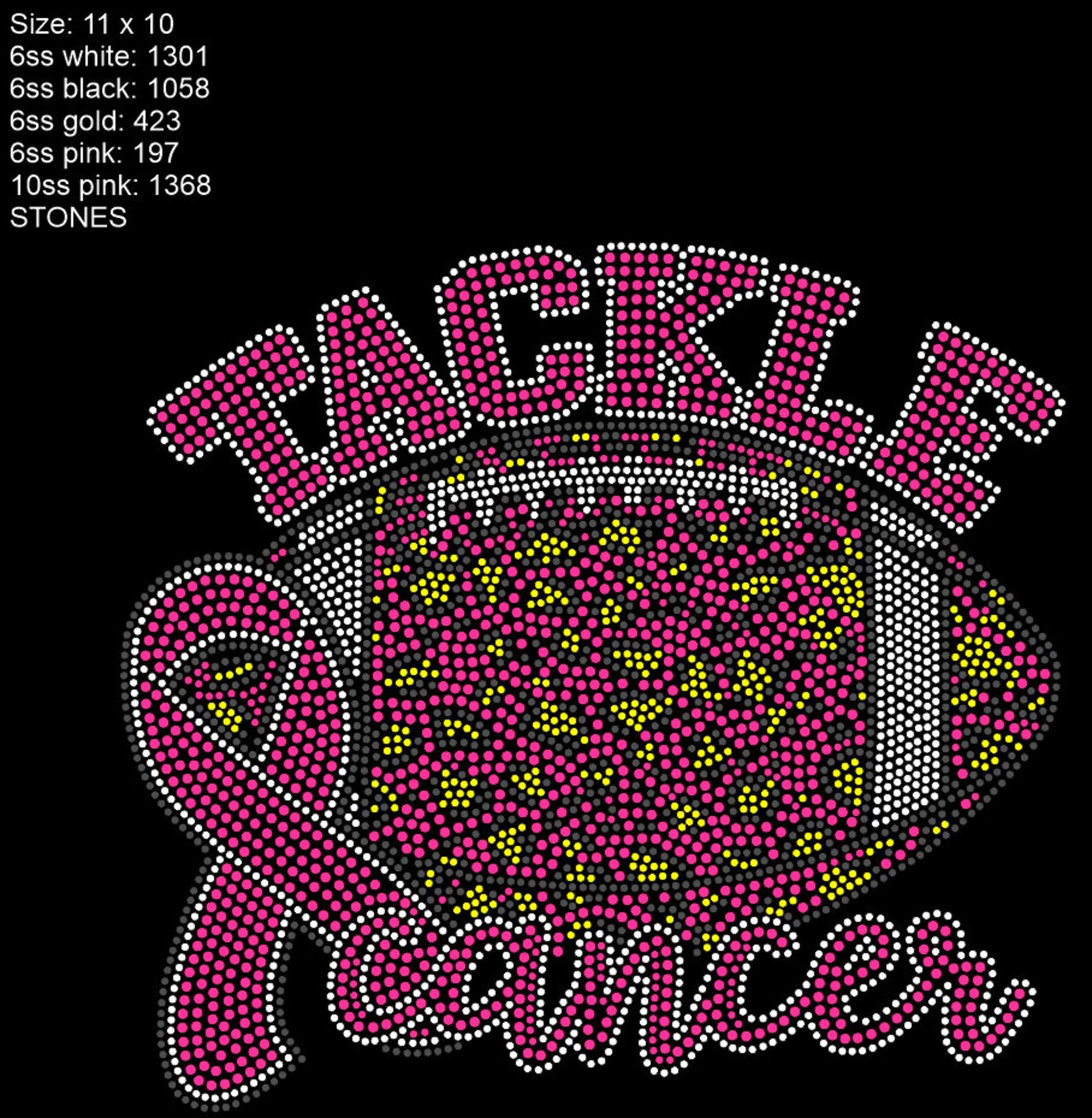Tackle Cancer | Rhinestone Design | SVG Design | Bling Art ...