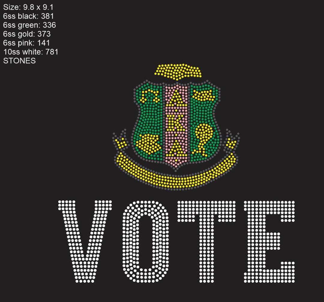 Vote AKA Instant Download SVG Rhinestone Template - Etsy
