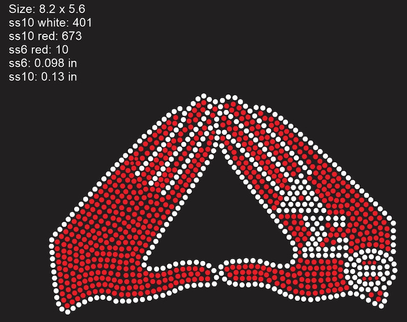 Sorority Hands Delta Rhinestone Template Svg - Etsy