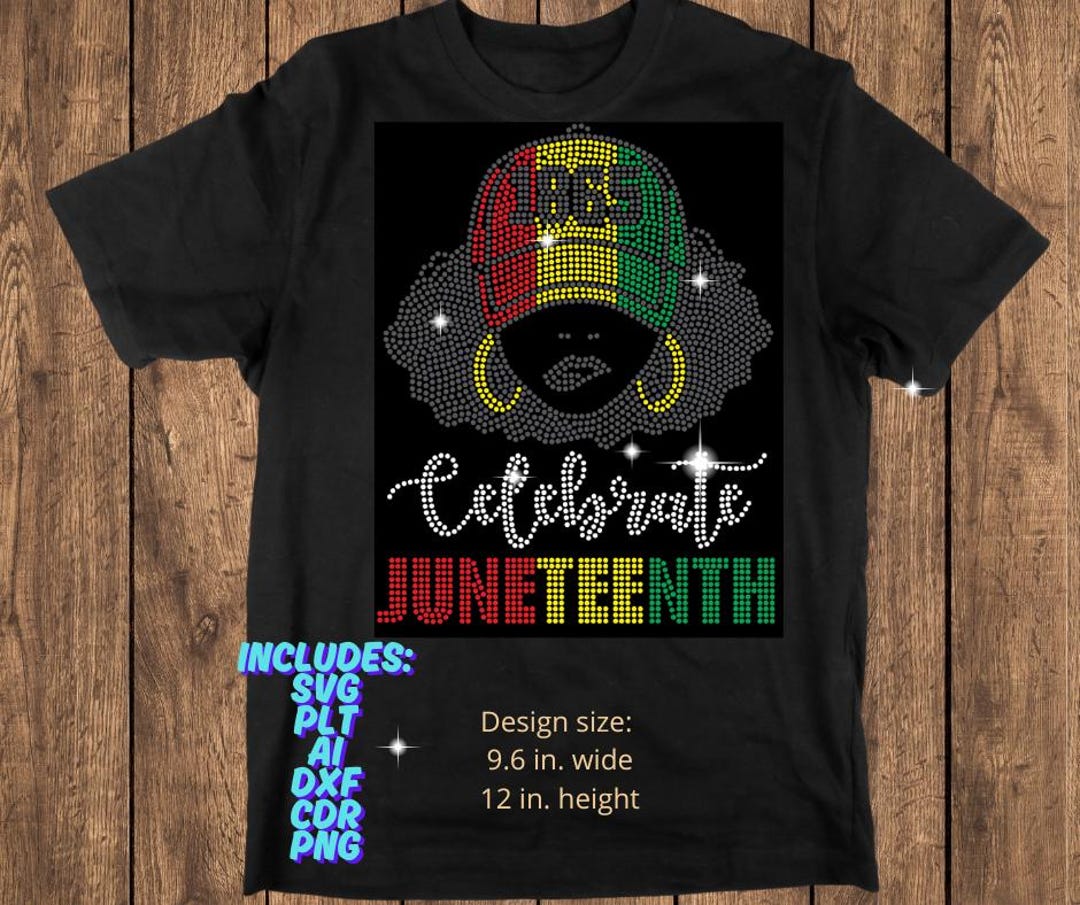 Juneteenth Rhinestone SVG Template: Lady With Cap (digital Download) - Etsy