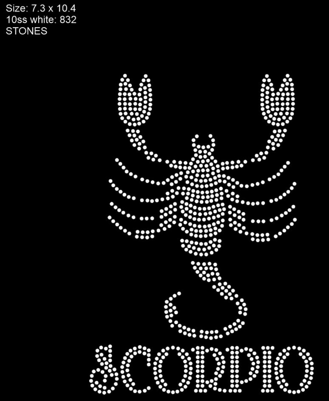 Instant Download SVG Rhinestone Template Scorpio - Etsy