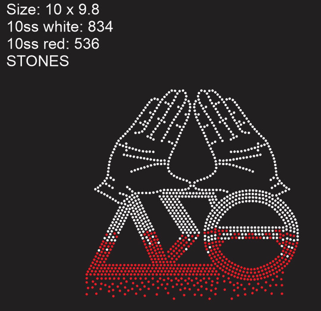 Delta Hands Together SVG Rhinestone Template - Etsy