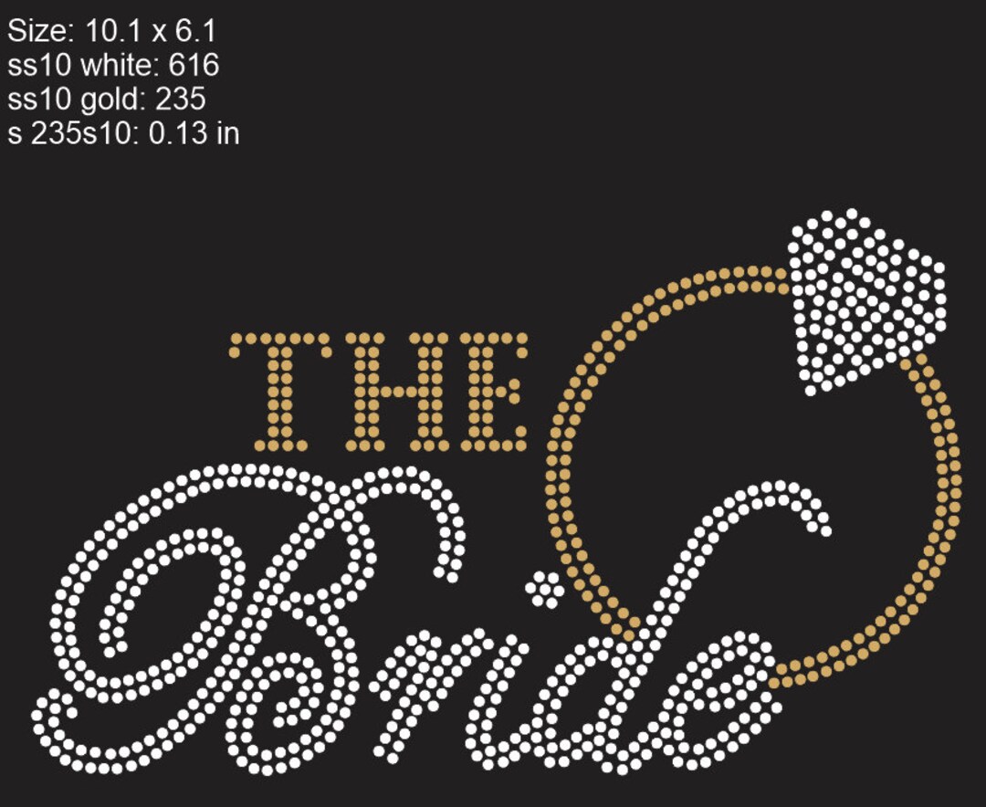 Bride Ring Instant Download Svg Rhinestone Template - Etsy