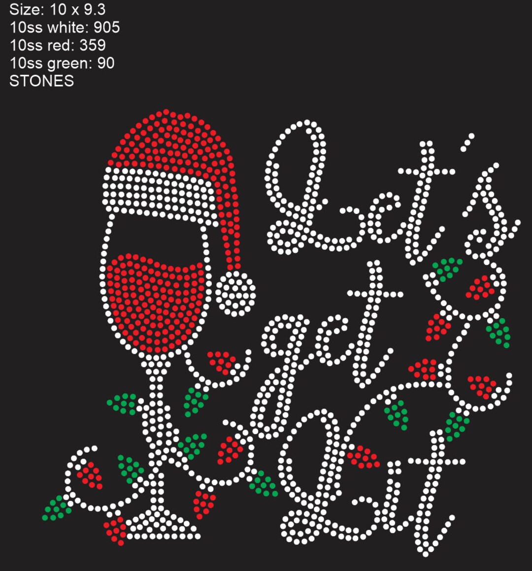 Instant Download SVG Rhinestone Template Let's Get Lit - Etsy
