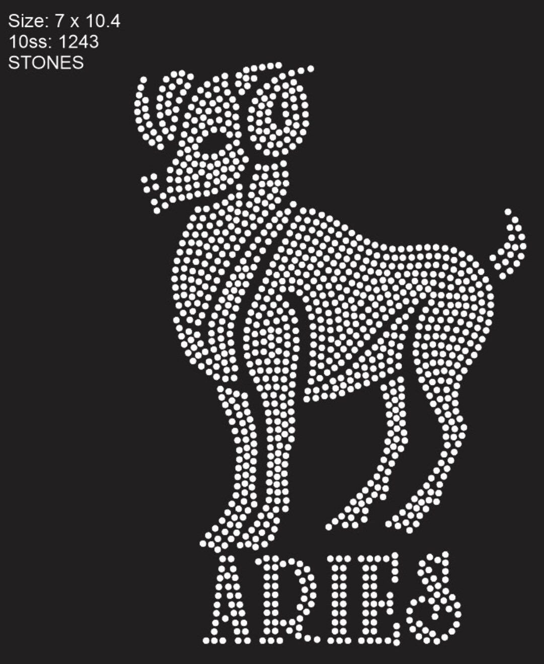 Instant Download SVG Rhinestone Template Aries - Etsy