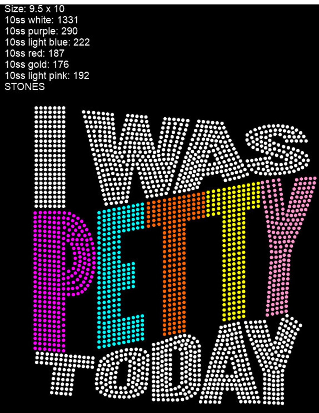 I Was Petty Today Instant Download Svg Rhinestone Template - Etsy