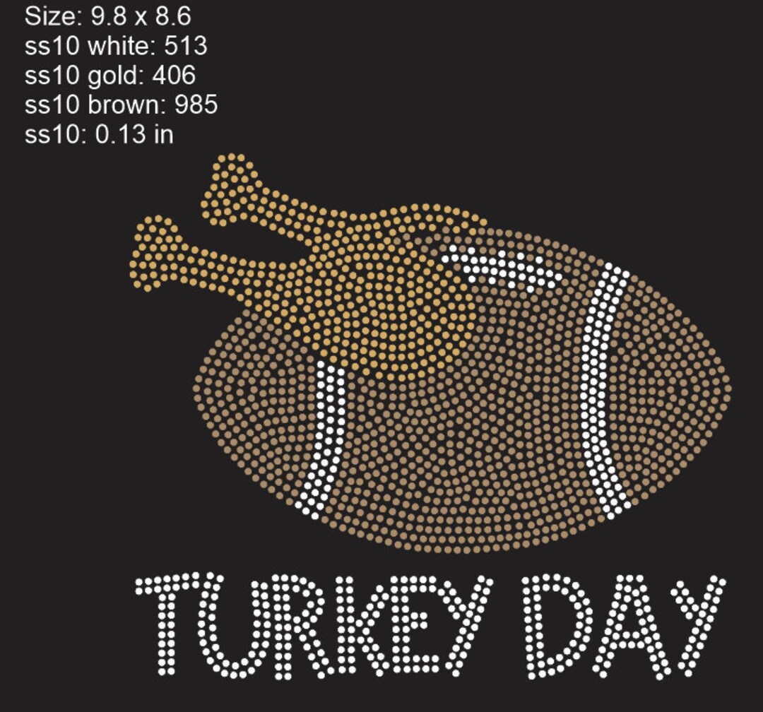 Turkey Day Rhinestone Svg File - Etsy