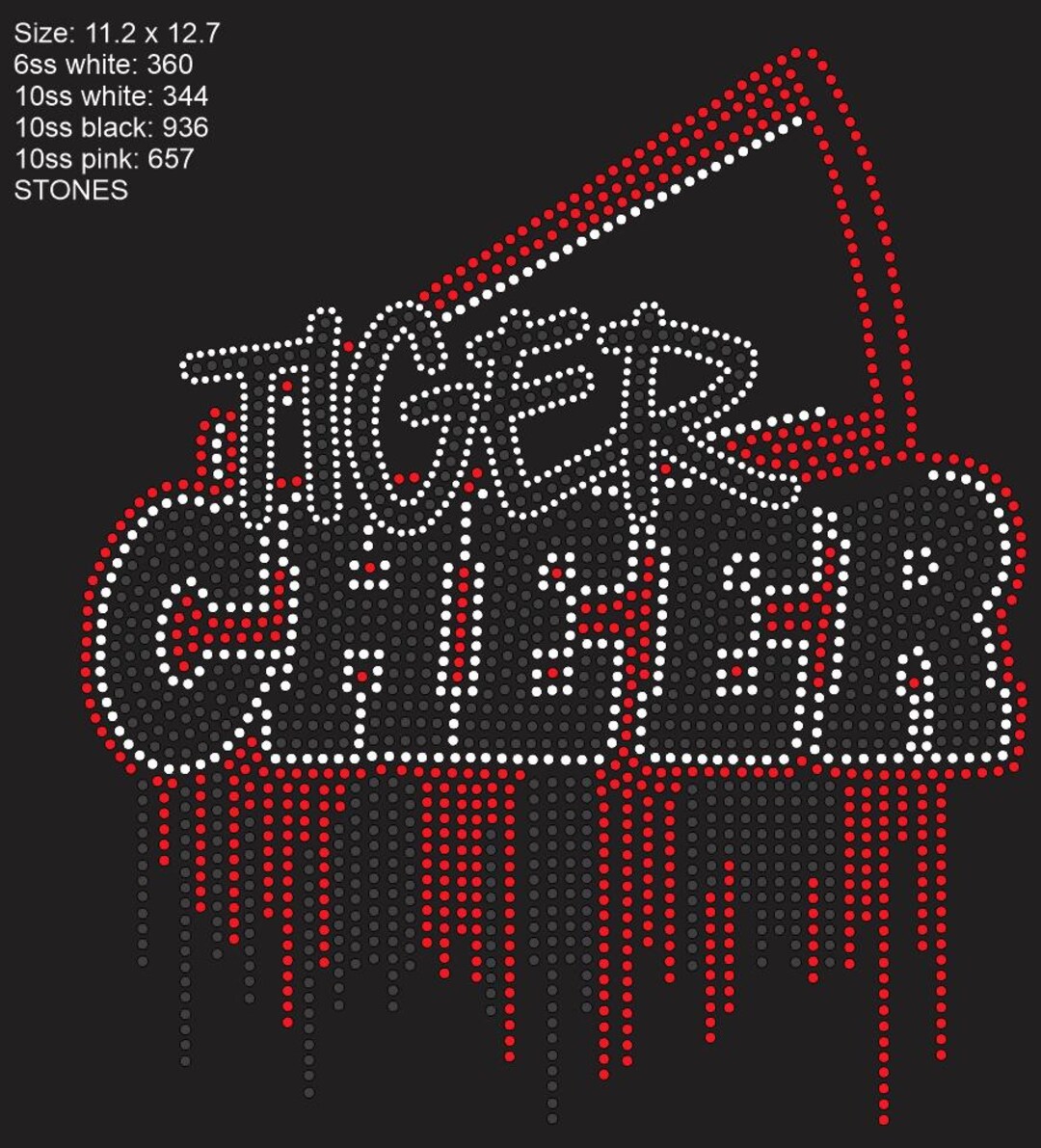 Tiger Cheer Megaphone SVG Rhinestone Template - Etsy