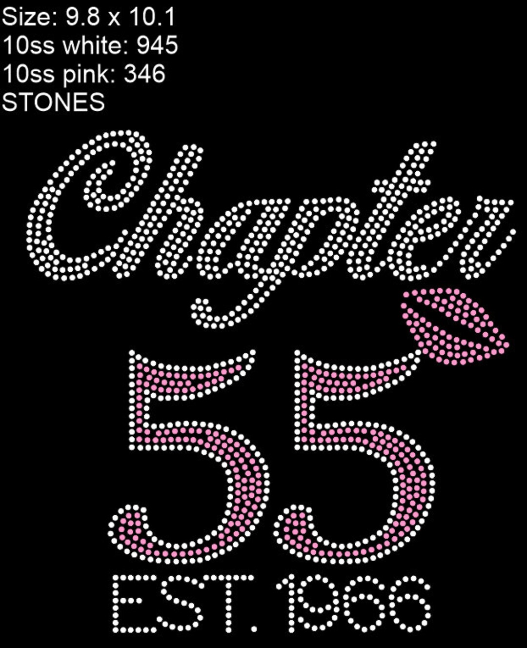 Chapter 55 Instant Download Svg Rhinestone Template - Etsy