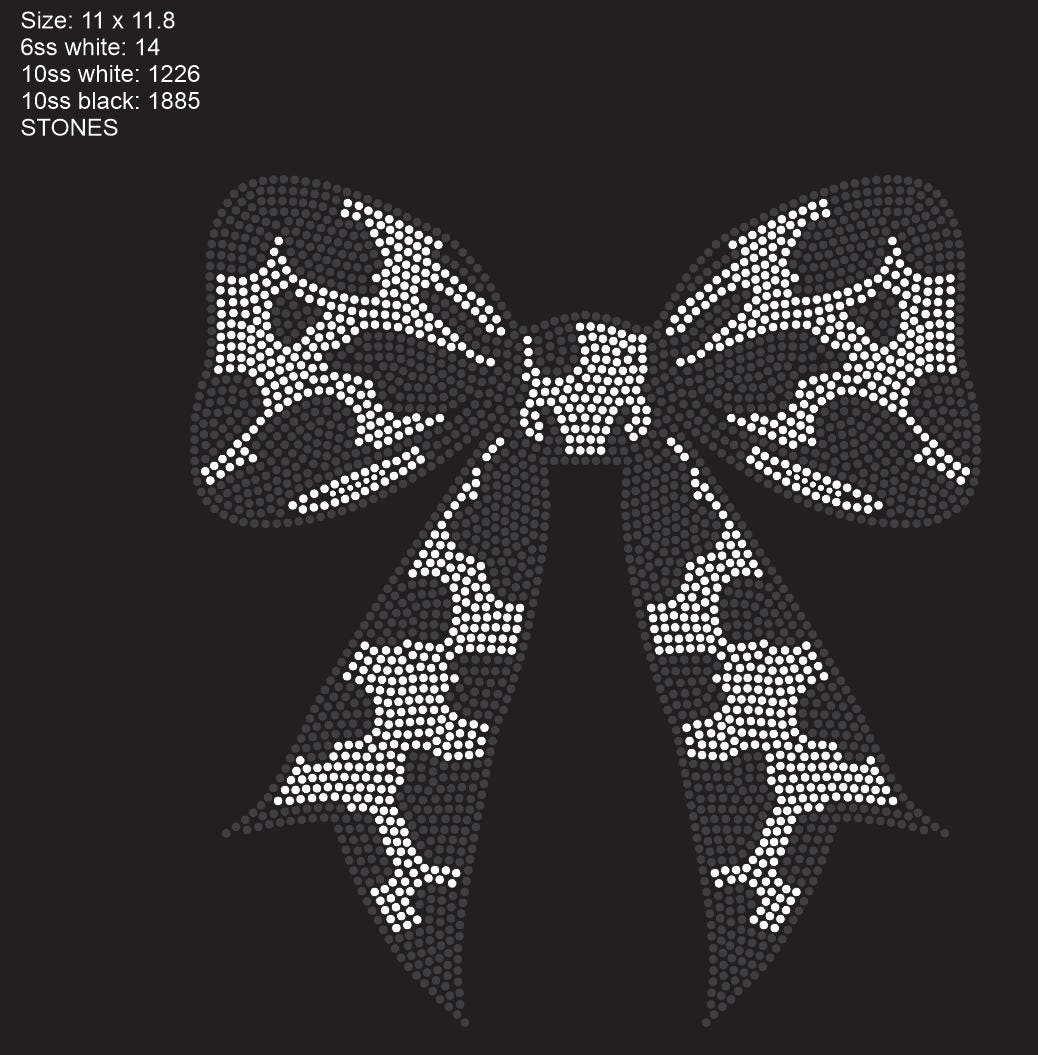 Bow Cow Pattern Coquette Instant Download SVG Rhinestone Template - Etsy