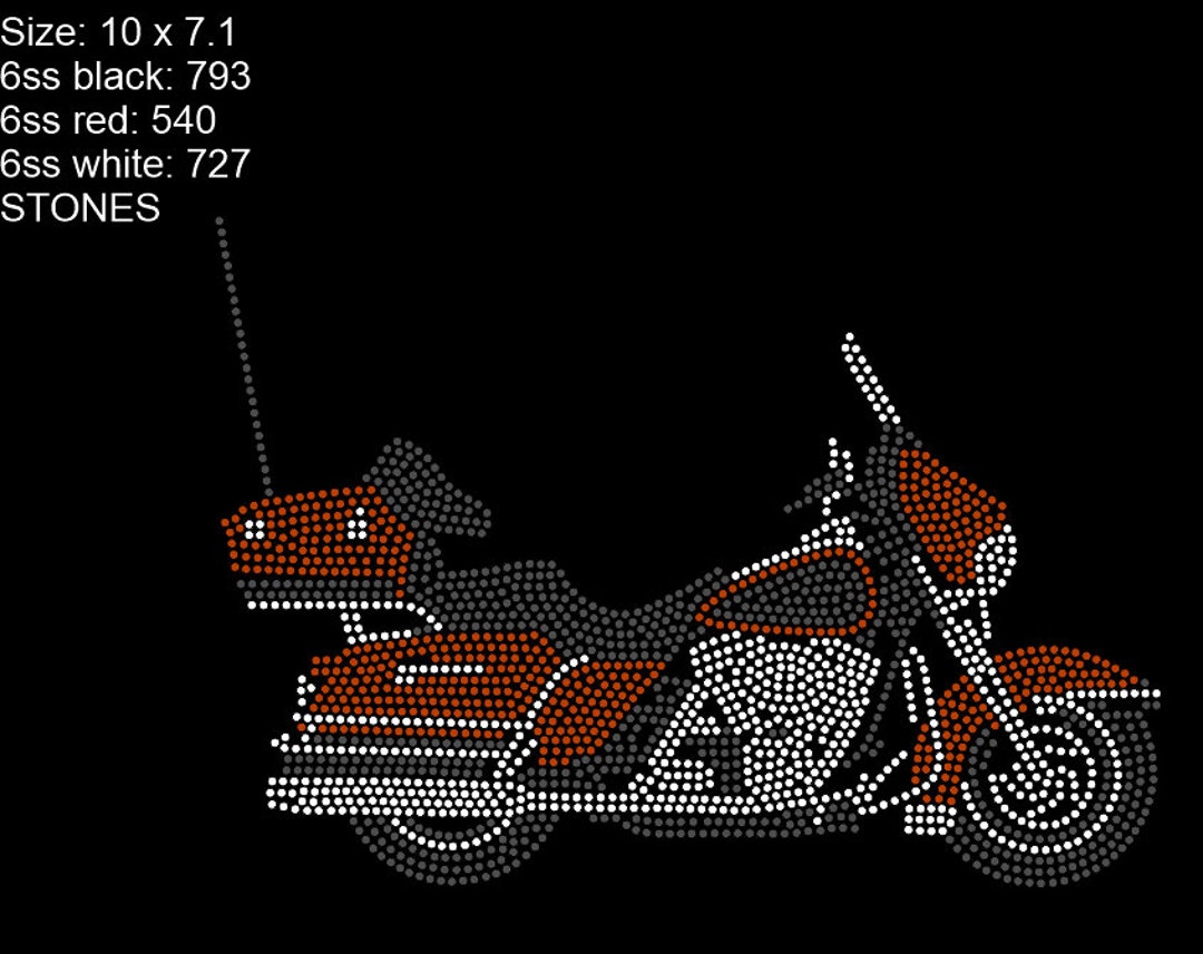 Instant Download SVG Rhinestone Template Design Chopper Motorcycle - Etsy