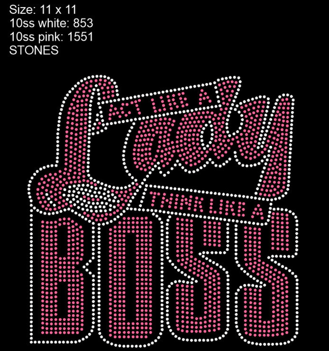 Instant Download SVG Rhinestone Template Boss Lady - Etsy