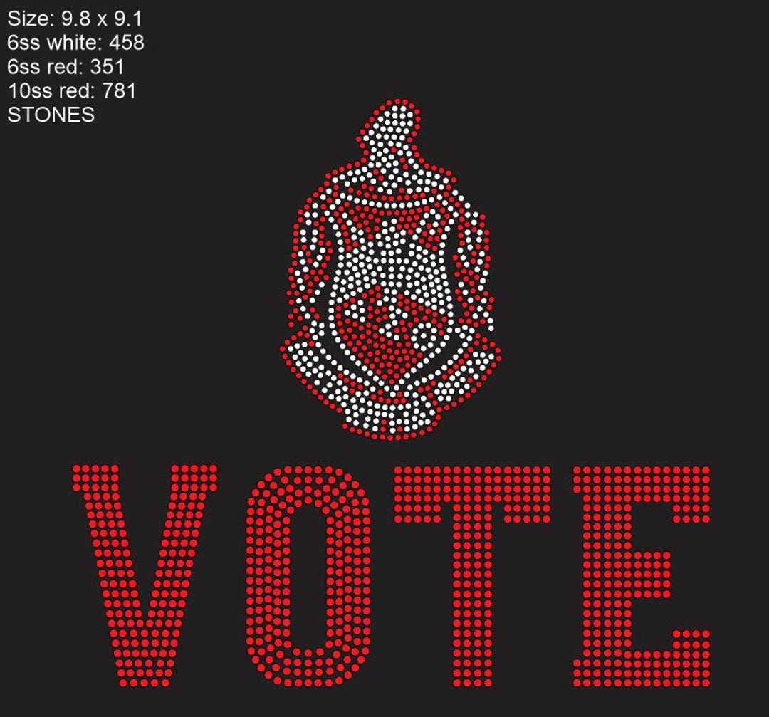 Delta Vote SVG Instant Download Rhinestone Template - Etsy