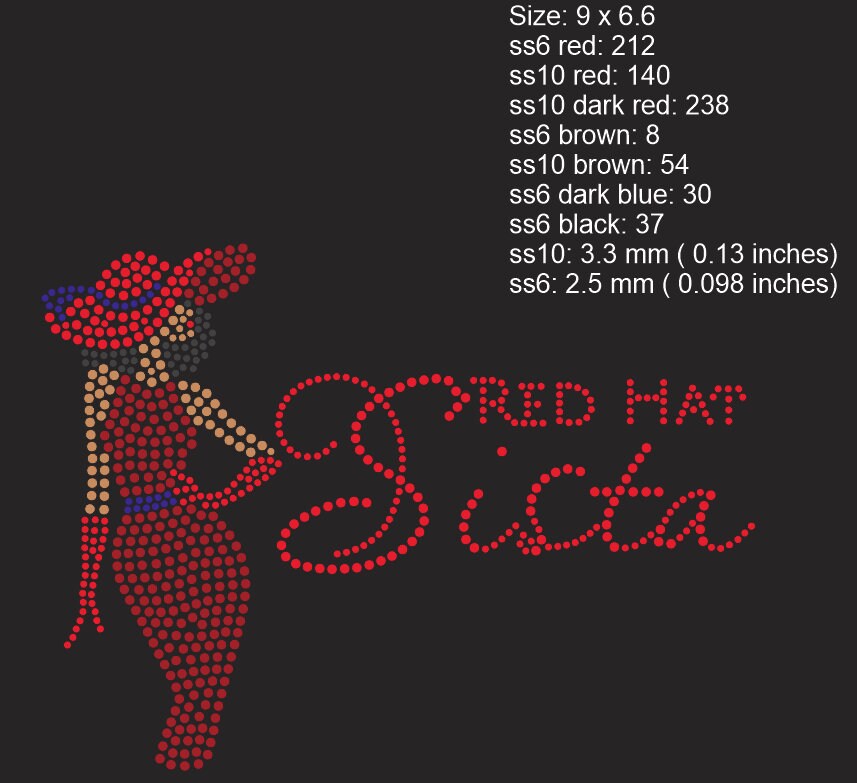 Red Hat Sista SVG Rhinestone Design - Etsy