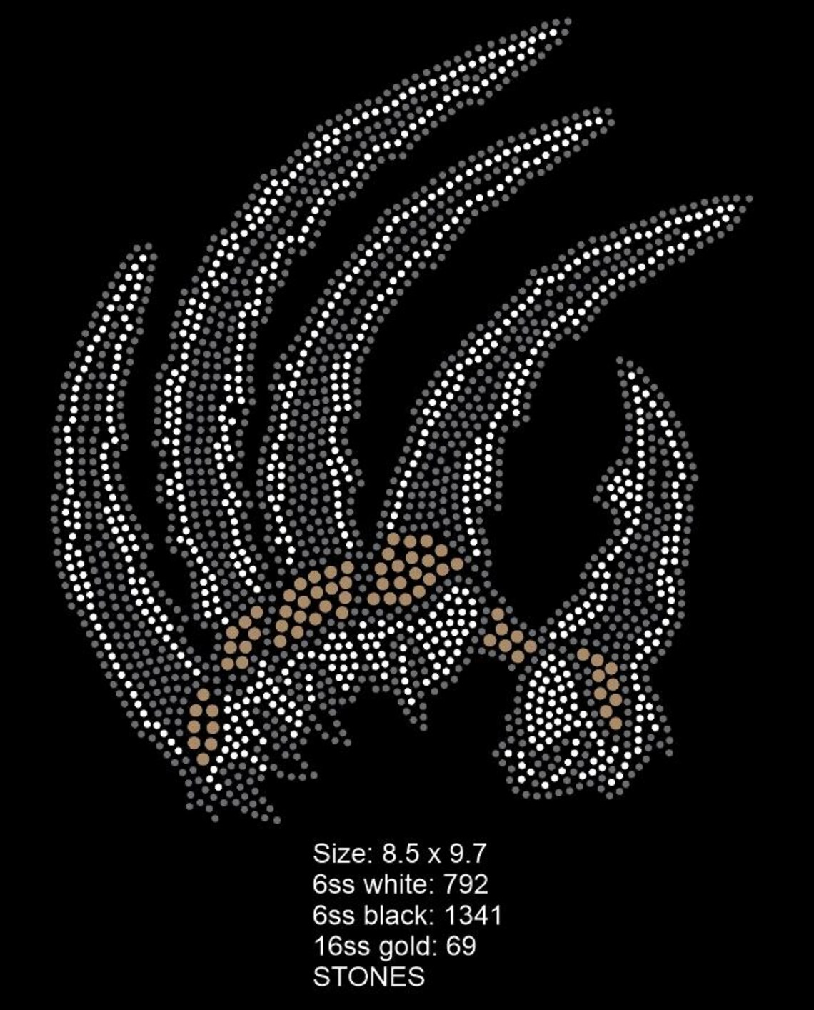 Claw Marks Rhinestone Template | Scratch Tear Mascot HTV SVG, DIY Bling ...