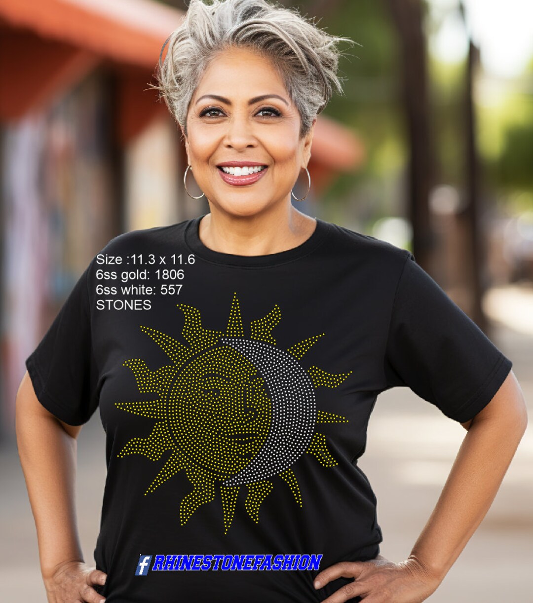 Instant Download SVG Rhinestone Template Sun and Moon - Etsy