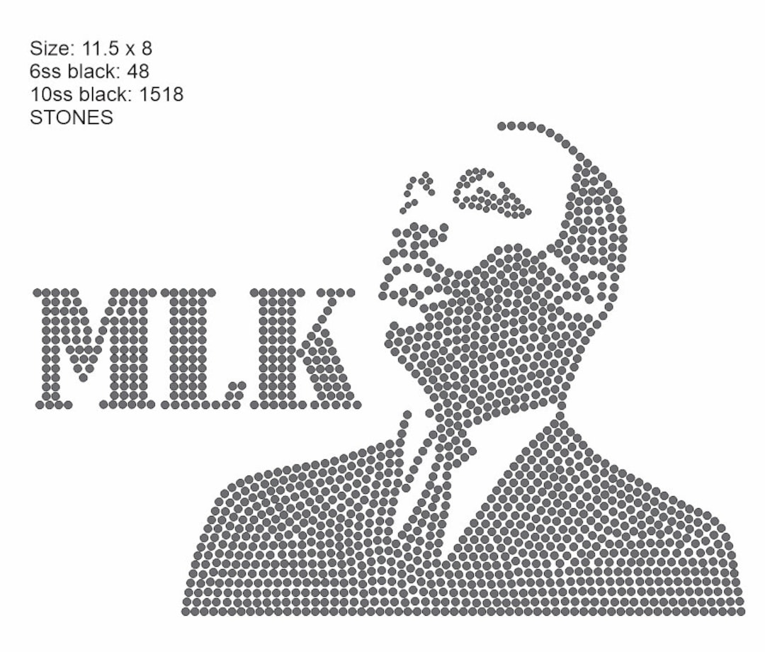 Instant Download Rhinestone Template Svg Plt Ai Cdr Dxf MLK Portrait - Etsy