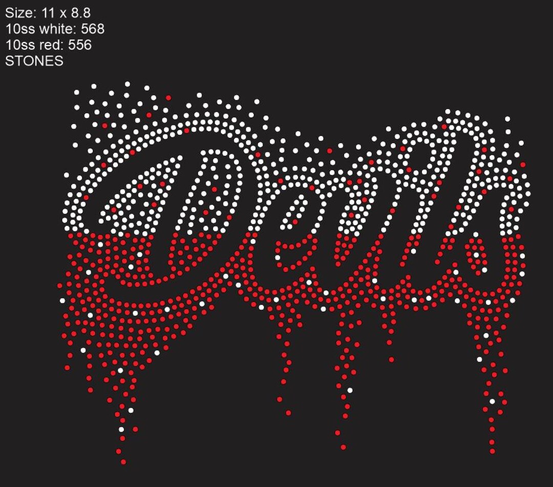 Devils Scatter 10ss SVG Rhinestone Template - Etsy
