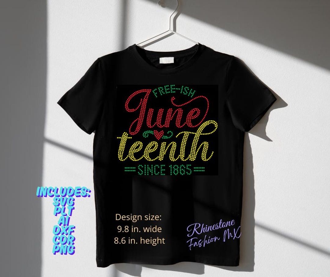 Instant Download Rhinestone Template SVG Juneteenth Freeish Cursive - Etsy