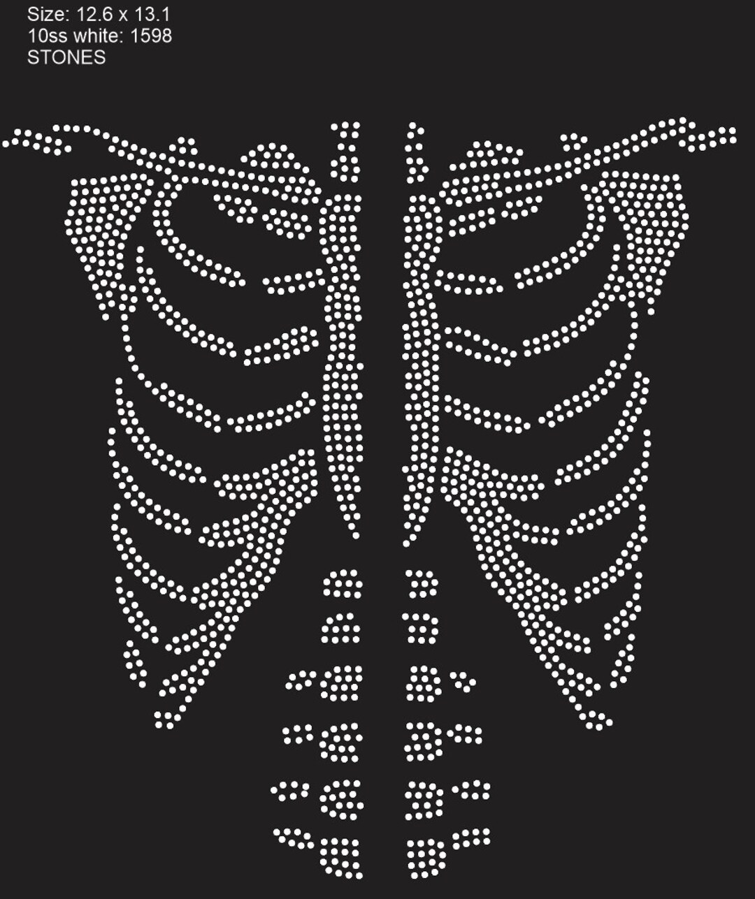 Instant Download SVG Skeleton Halloween 10ss Rhinestone Template - Etsy