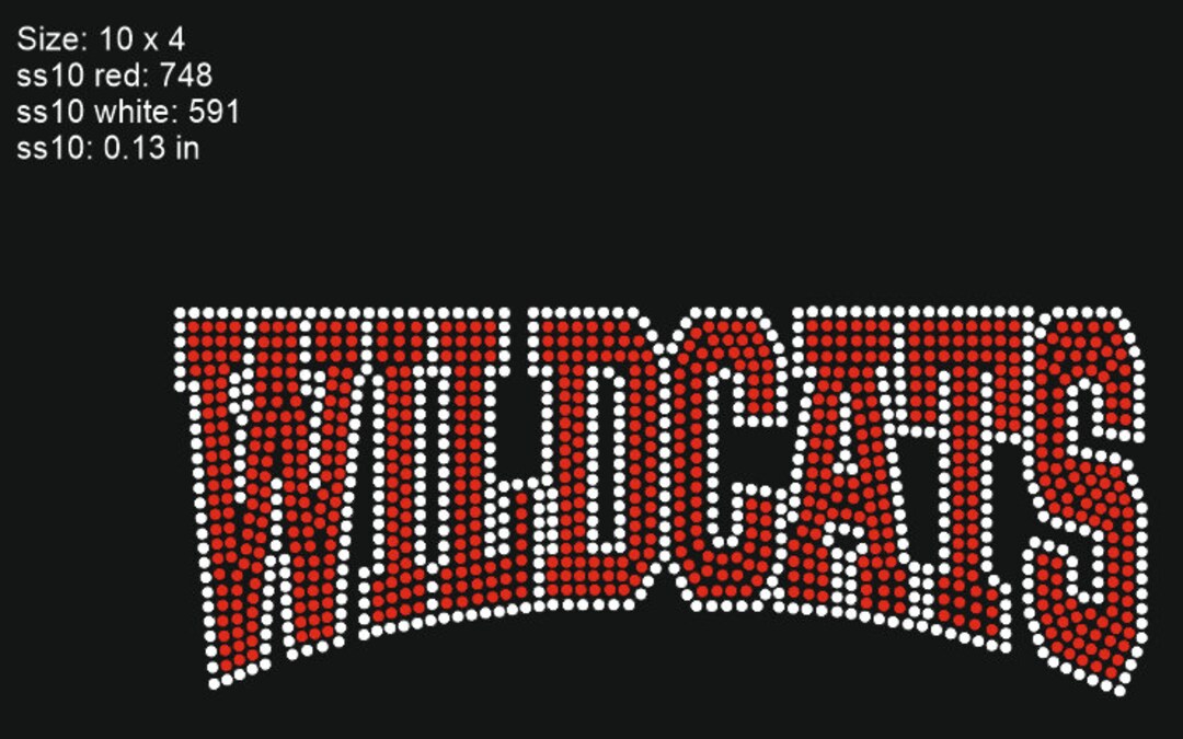 Wildcats Instant Download Rhinestone Template SVG - Etsy