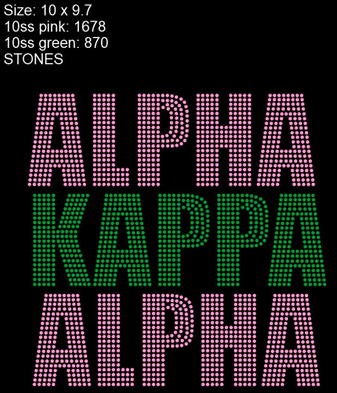 AKA Impact SVG Rhinestone Template - Etsy