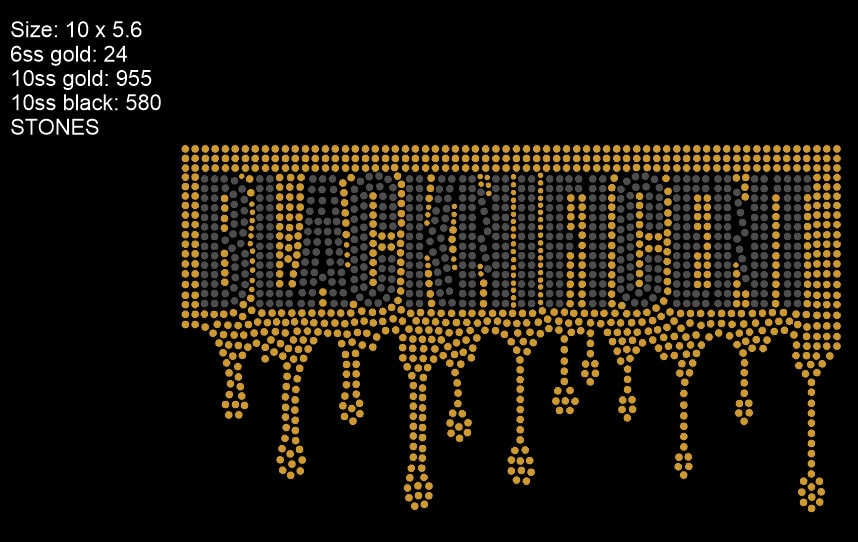 Blacknificent SVG Rhinestone Template - Etsy