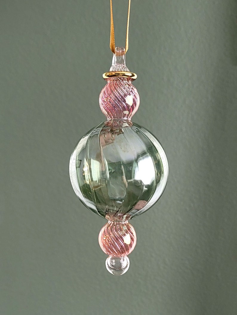 Mouth Blown Glass Christmas Ornament | Luxury Large Globe Shape With ...