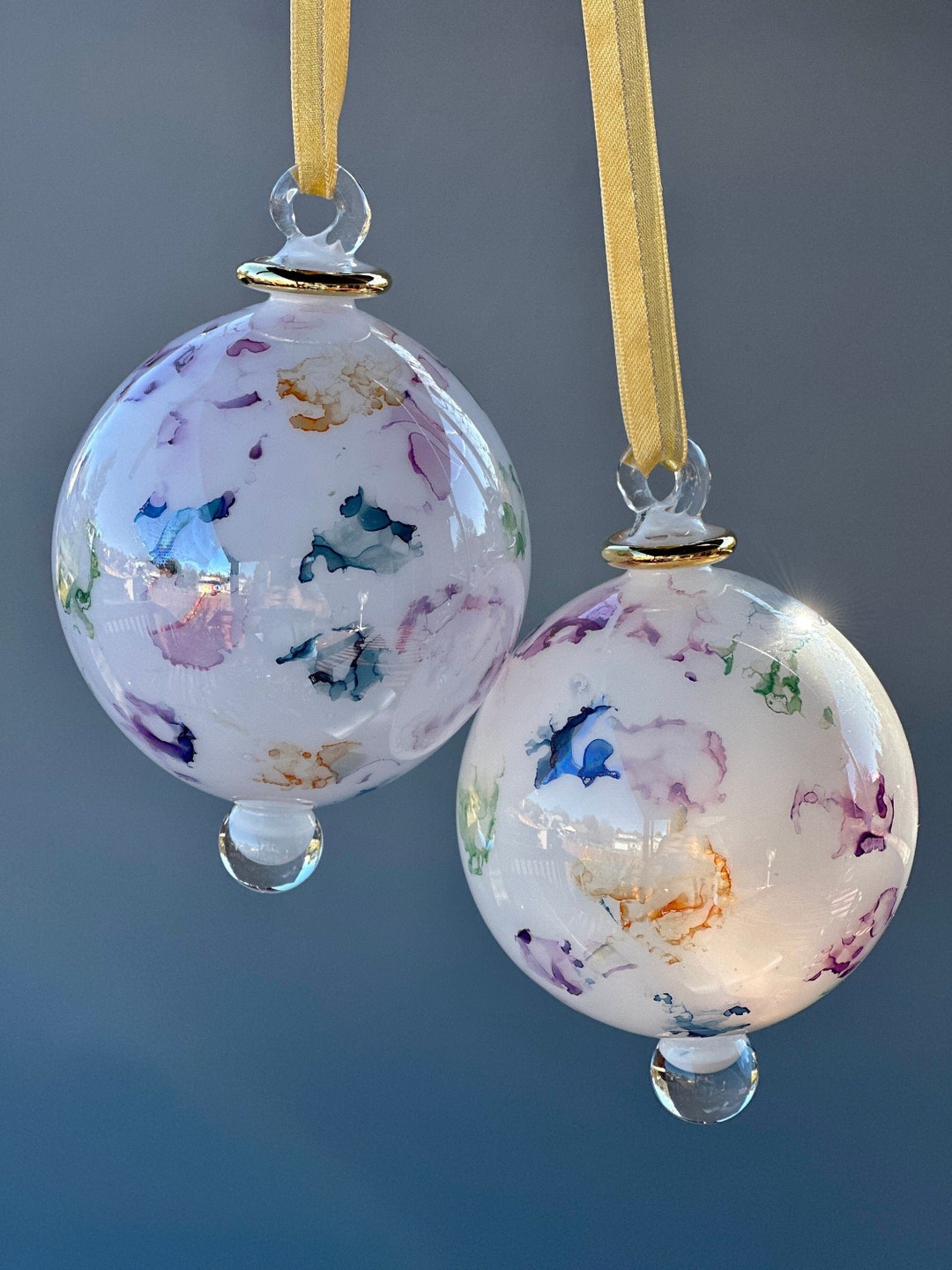 Minimalist Bright Multicolor Ceramic Globe Design Ornament, Hand Made ...