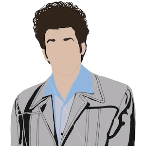 Kramer Portrait Silhouette, Clipart, Decal, Vector- Digital Download ...