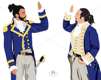 Alexander Hamilton and Thomas Jefferson Debate Hamilton Silhouette ...