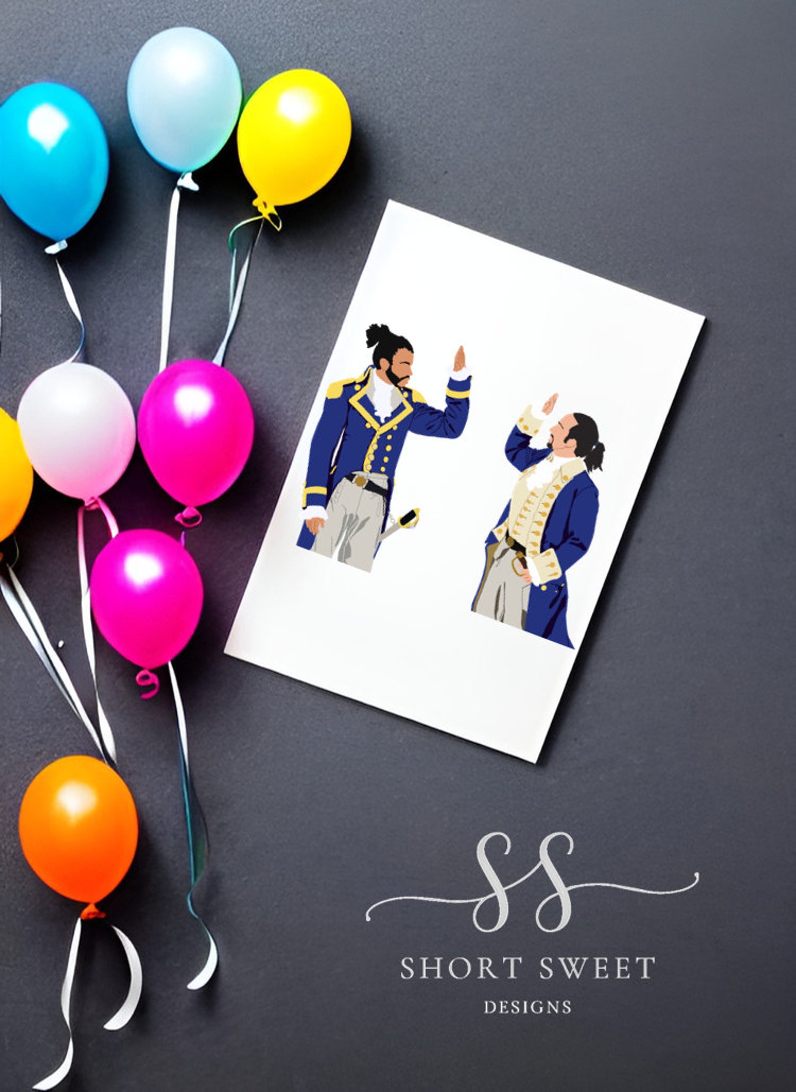 Hamilton and Lafayette Silhouette, Clipart, Decal, Vector Digital Art ...