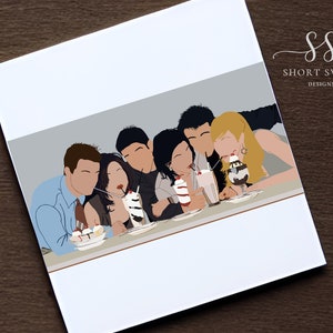 Friends Cast- Milkshake Silhouette, Clipart, Decal, Vector- Digital ...