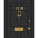 221B Baker Street Door Silhouette: Sherlock Clipart, Decal, Vector ...